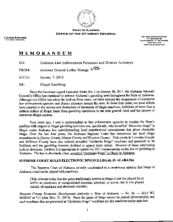 Attorney General's memo to law enforcement - Decatur Daily: Home Attorney General's memo to law enforcement - Decatur Daily: Home