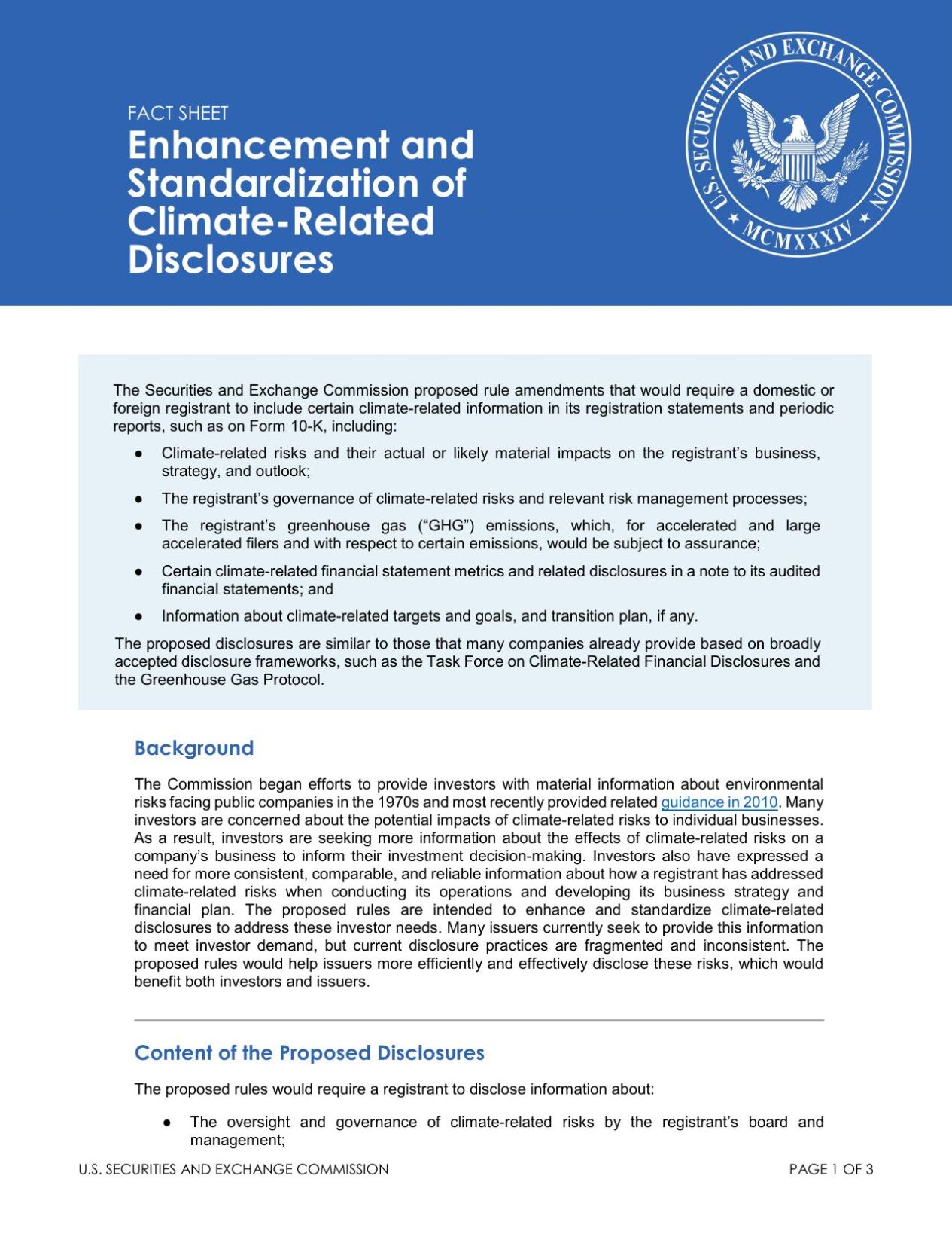 New Rules for Companies on Climate Risks Proposed by SEC | Economics ...