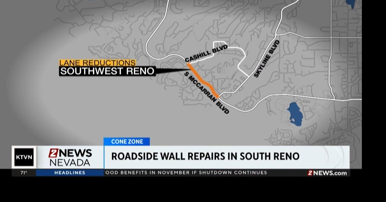 Lane reductions on McCarran Boulevard in southwest Reno | Local News ...
