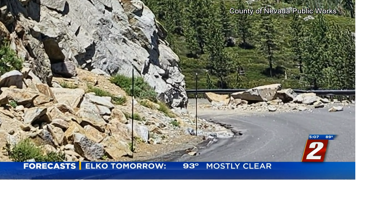 Donner Pass Closure Due to Rock Fall | News | 2news.com