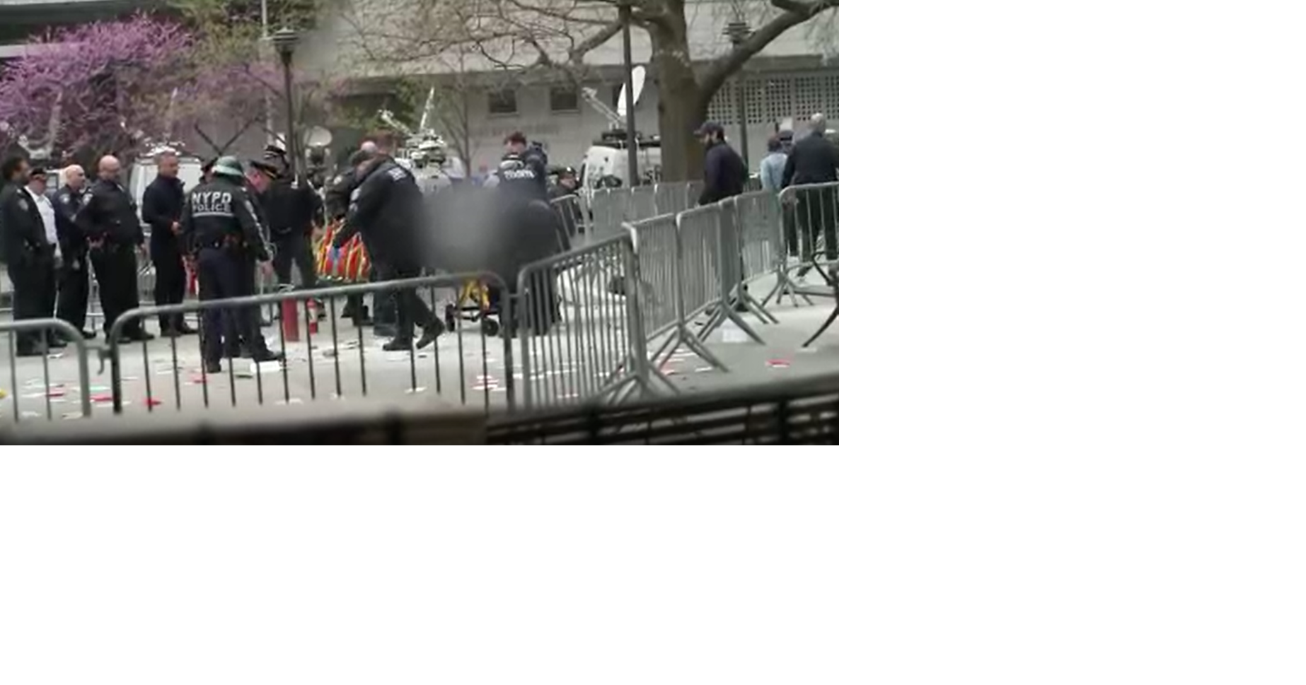 Man Rushed Away on Stretcher After Fire Extinguished Outside Donald ...