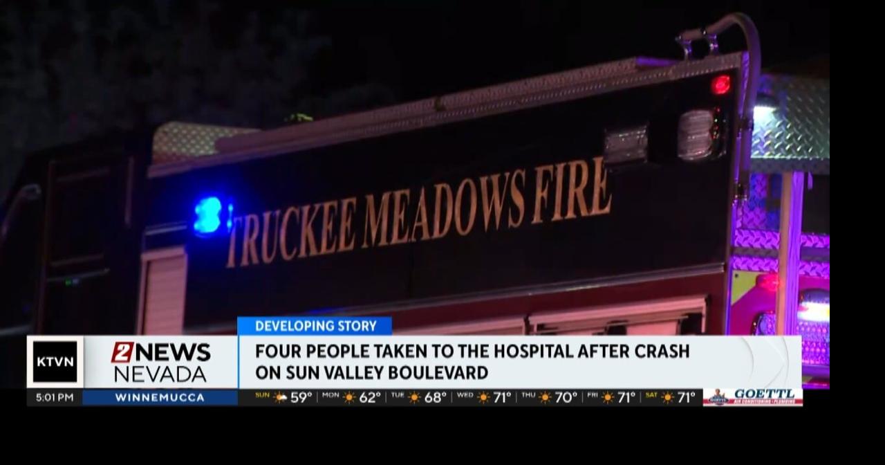 Four People Taken To A Hospital After A Crash On Sun Valley Boulevard