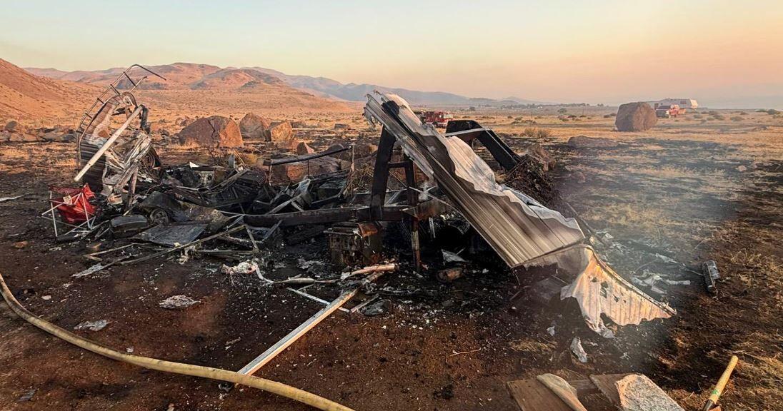 Crews contain RV fire that spread to wildland near Pyramid Lake | Fire ...