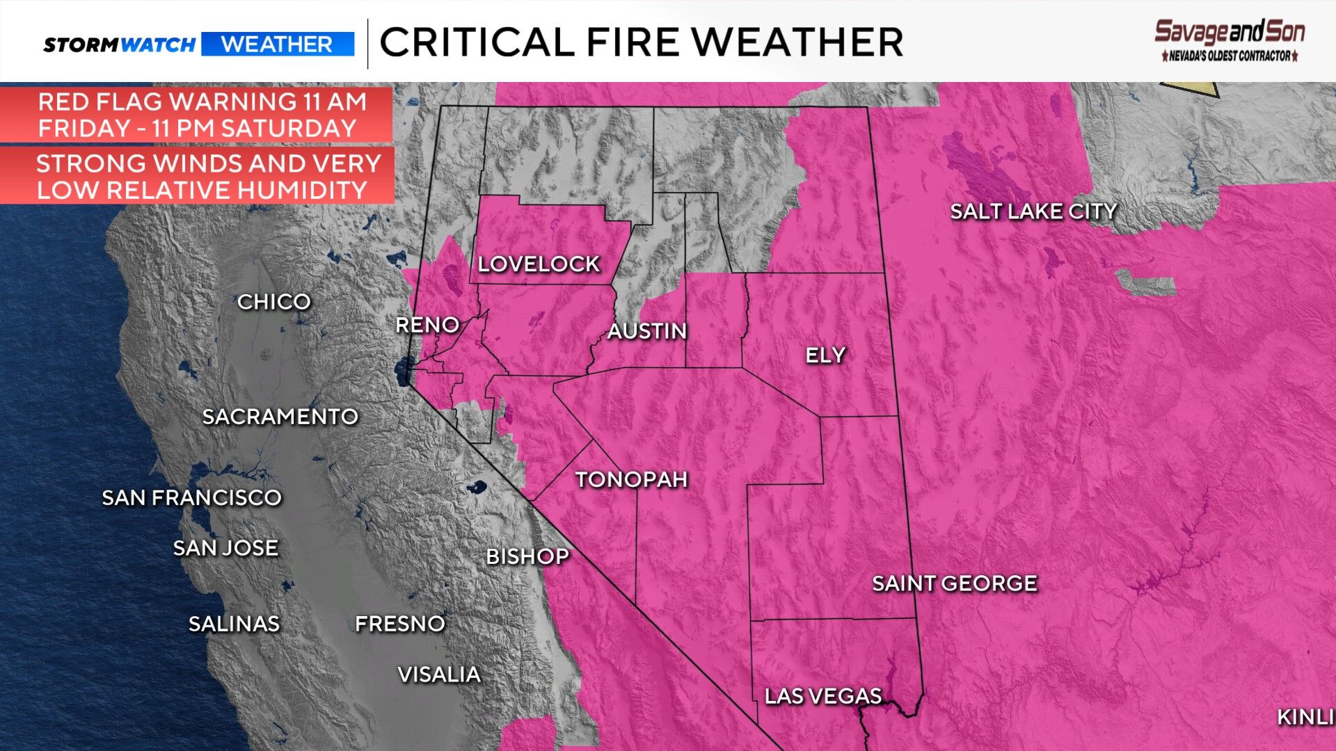 RED FLAG WARNING: Critical fire danger is likely as a couple strong ...