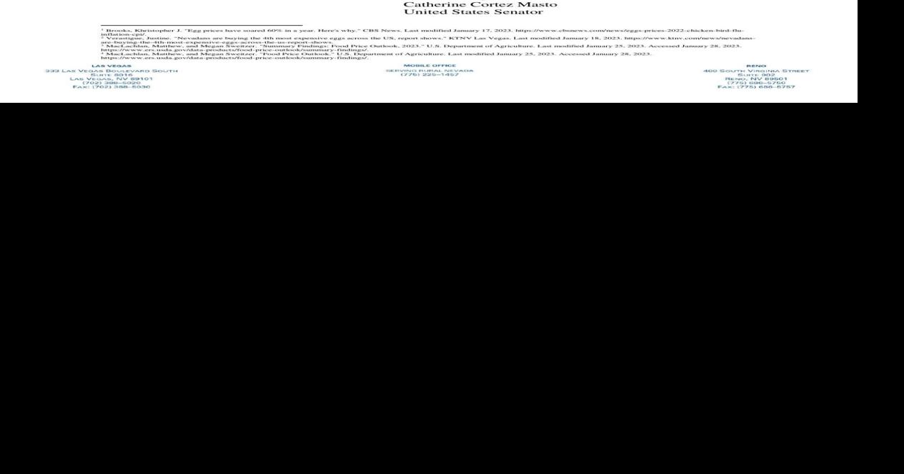 Senator Catherine Cortez Masto Calls on FTC, USDA to Take Action on ...