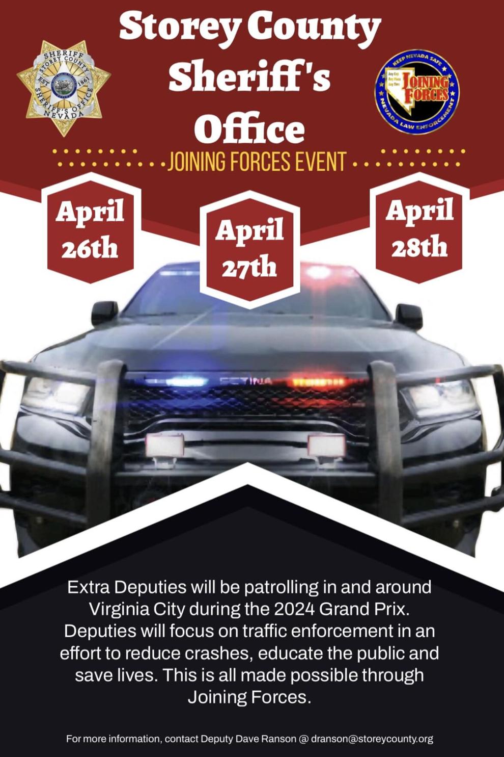 Storey County Sheriff's Office Deploying More Deputies During Virginia ...