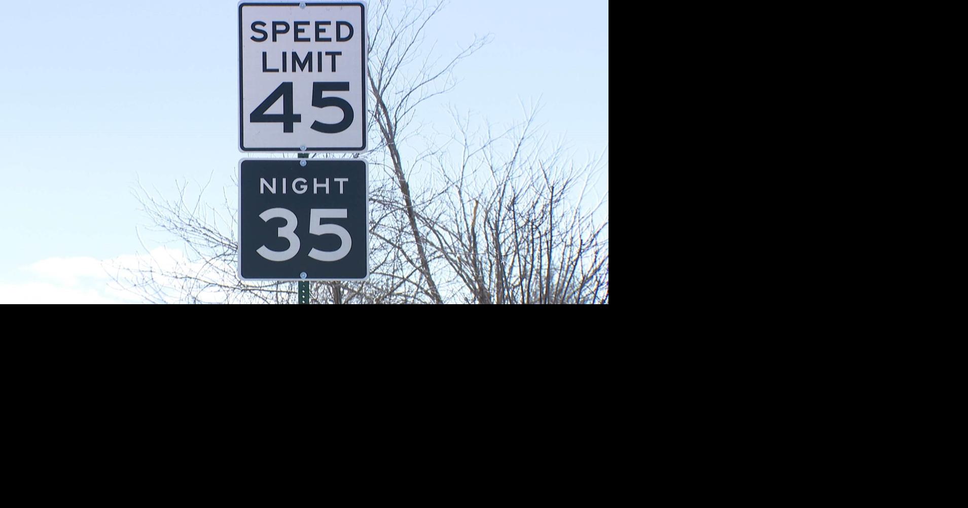 Nighttime speed limit signs go up to help reduce crashes involving ...