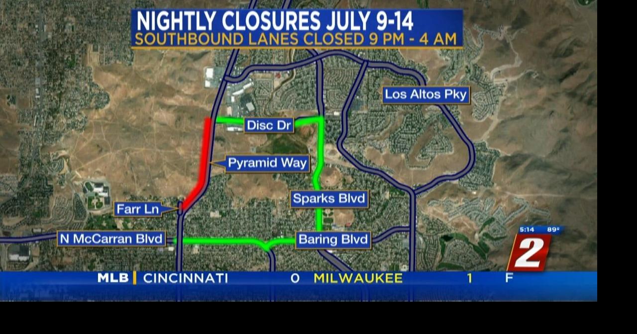 Closures on Pyramid Highway | News | 2news.com