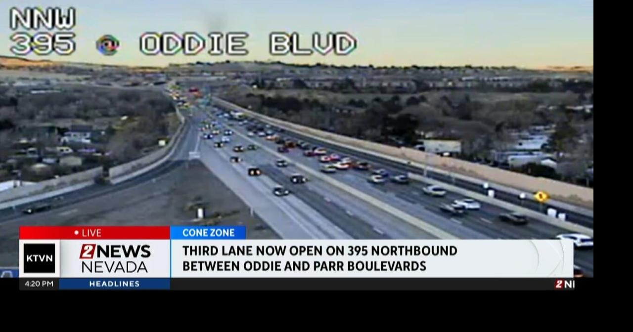 Third lane open on U.S. 395 northbound between Oddie and Parr ...