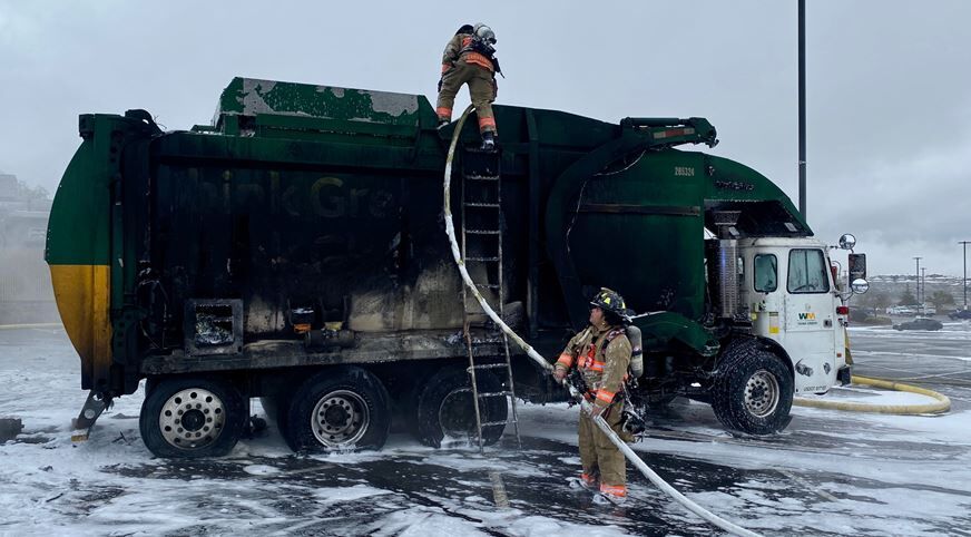 Fire Crews Put Out Fire on Waste Management Truck North of Reno | News ...