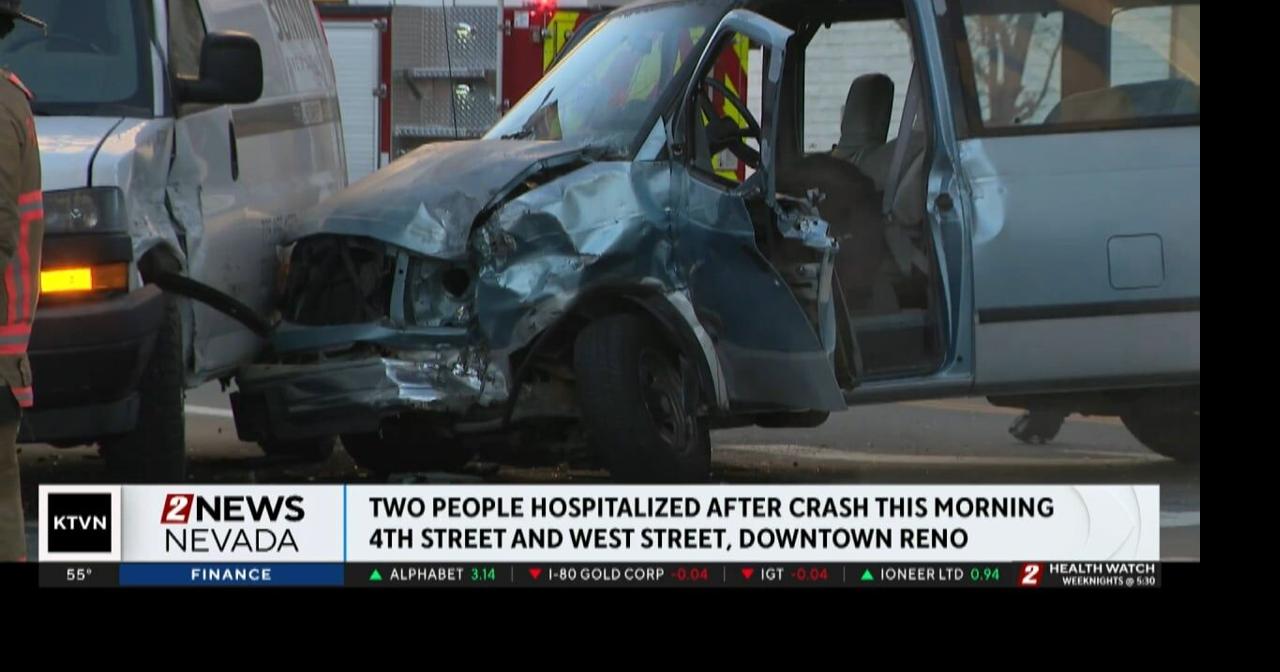 Two hospitalized in downtown Reno crash | Local News | 2news.com