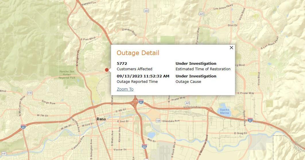 Power Outage in North Reno Affecting Nearly 5,800 | News | 2news.com