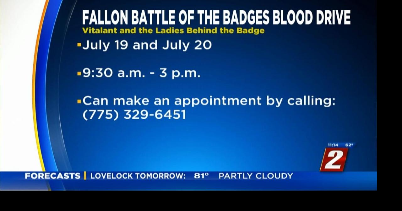 Fallon Battle Of The Badges Blood Drive Taking Place In July | News ...