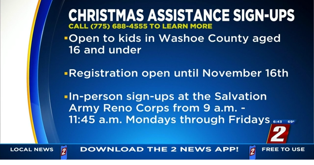 Salvation Army Christmas Assistance Sign-Ups | News | 2news.com