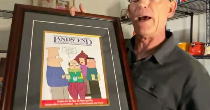 Scott Adams, whose comic strip 'Dilbert' ridiculed white-collar office ...