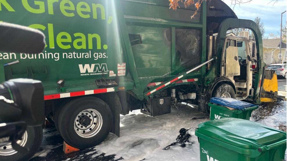 Investigation underway after garbage truck catches fire in Reno | Local ...