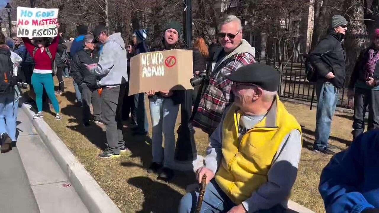 Hundreds of people protest President Trump's policies in Carson City ...