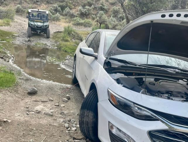 Storey County Sheriff's Office Respond to Car Stuck in Creek on Remote Trail | News | 2news.com