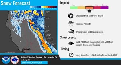 Caltrans Advises First Storm to Impact Mountain and Valley Travel | California News | 2news.com