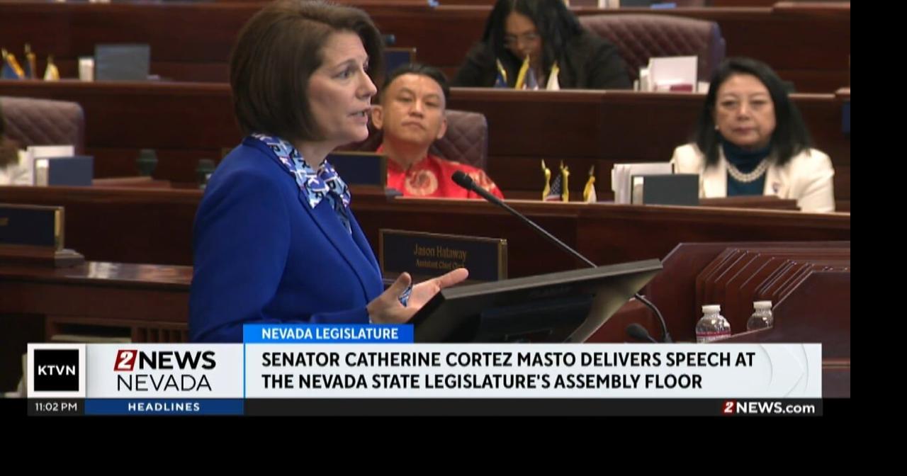 Nevada U.S. Senator Catherine Cortez Masto addresses Nevada Legislature ...