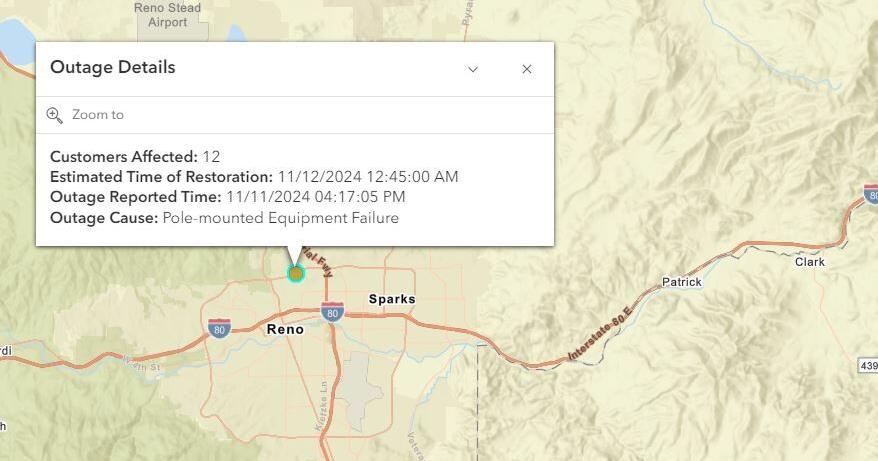 Power restored to most of the more than 2,200 affected by NV Energy ...
