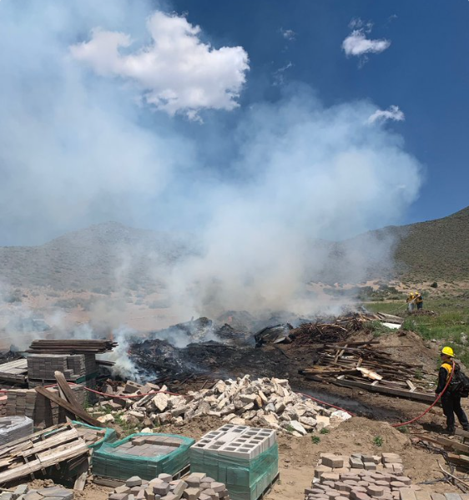 Truckee Meadows Fire and Rescue crews knock down pile burn near Hidden ...