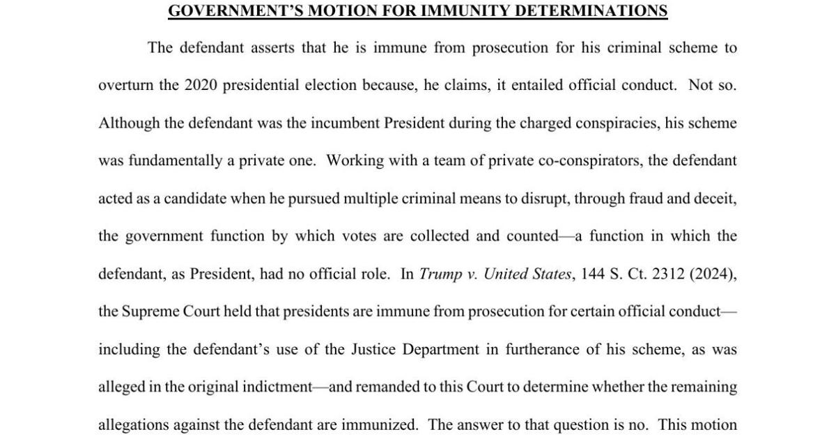 Prosecutors Trump Resorted To Crimes After Losing 2020 Election In
