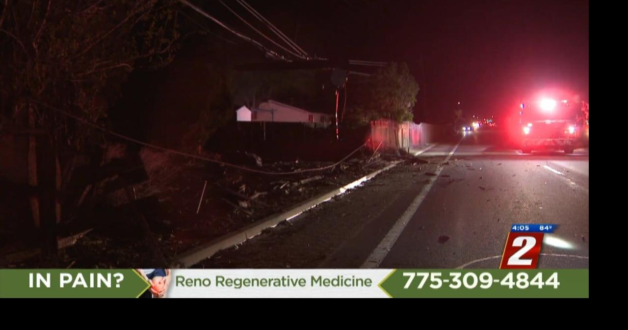 Suspected Wrong-Way Driver Crashes Car Into Powerline in Sparks | News ...