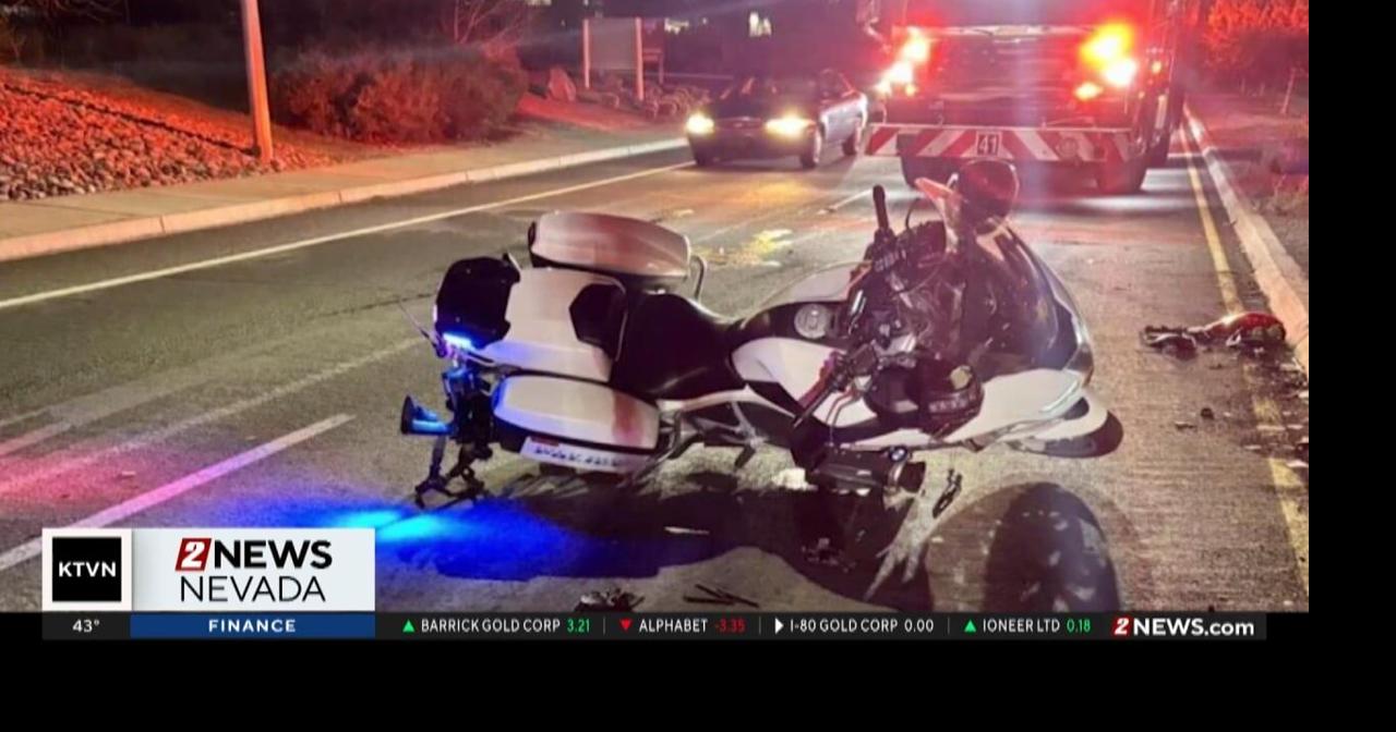 Distracted driver hit a Sparks Police officer's motorcycle | Local News ...