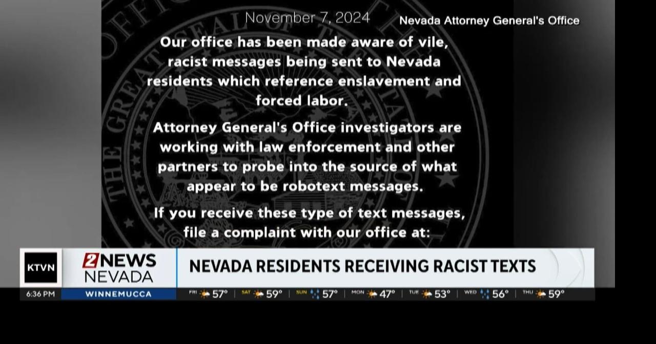 Attorney General's office investigating racist text messages sent to ...