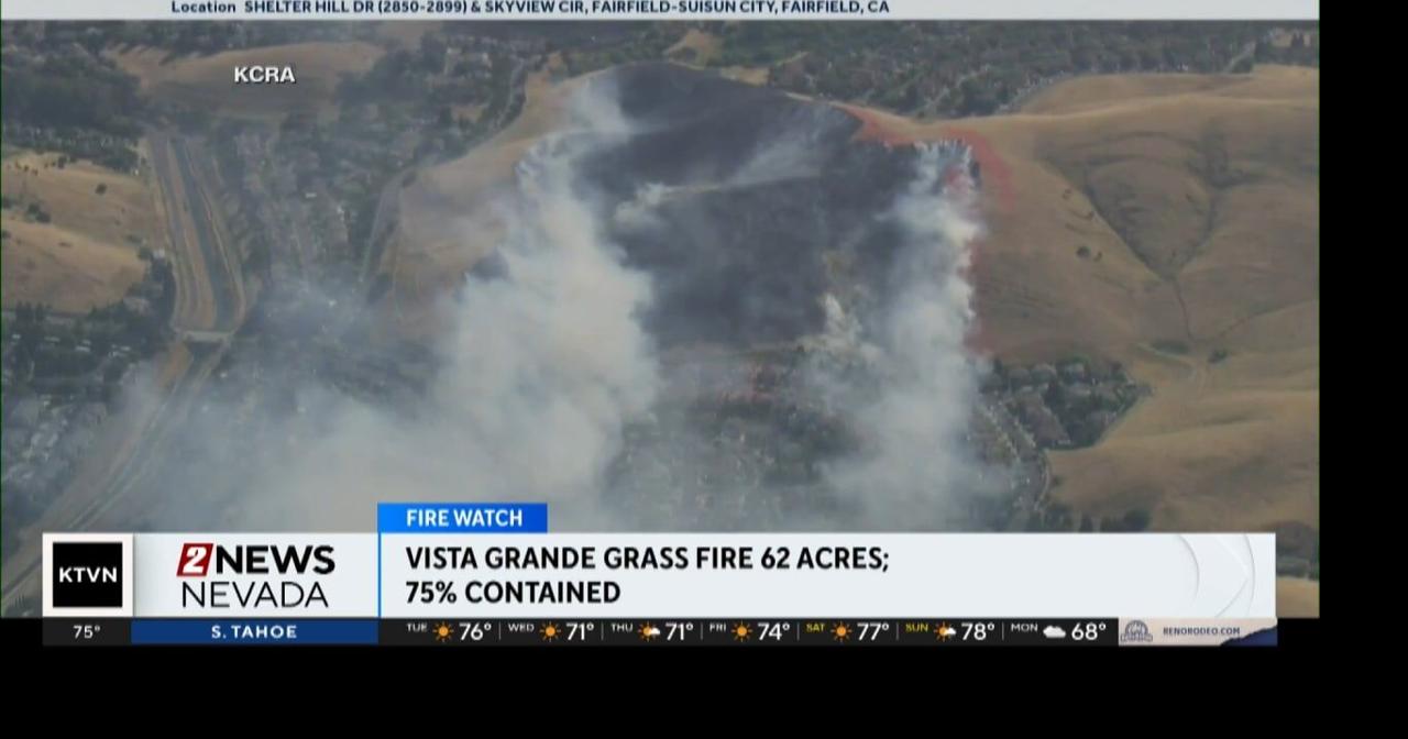 Fairfield wildfire containment up | California News | 2news.com