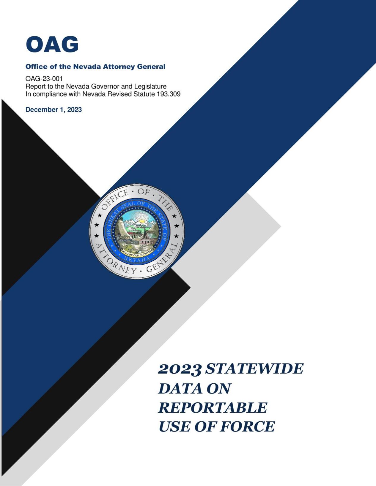 Nevada Attorney General Releases First Statewide Use of Force Report ...