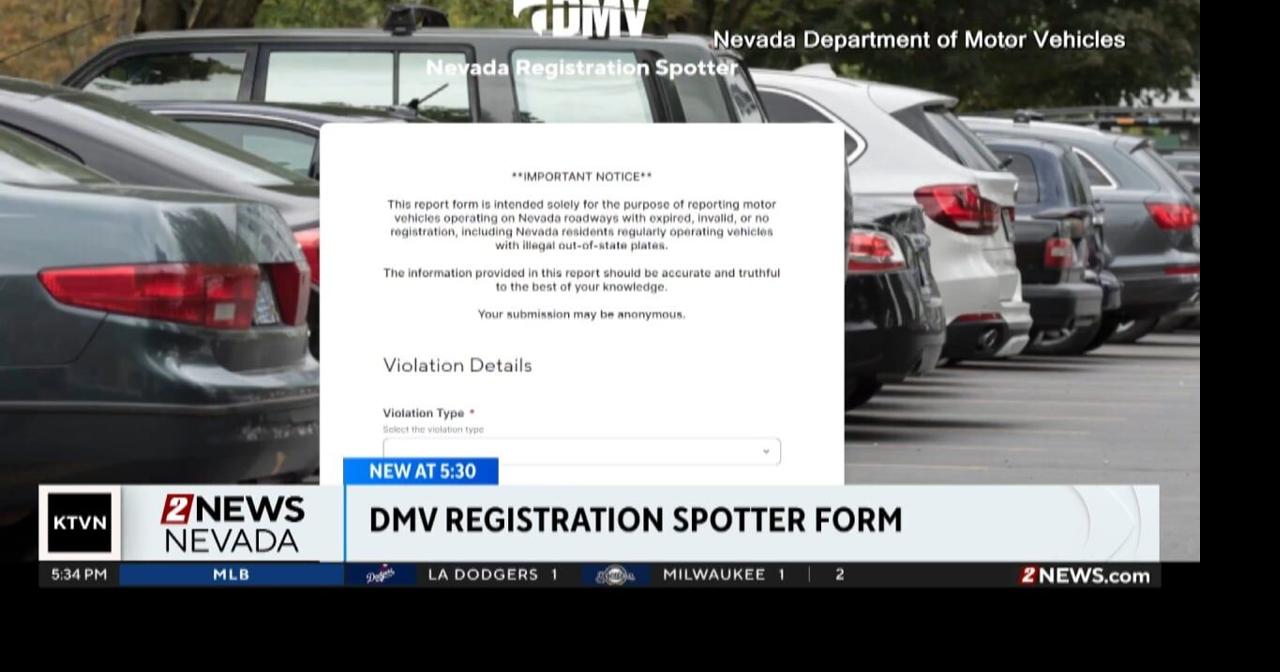 Nevada DMV rolls out new registration spotter form | News | 2news.com