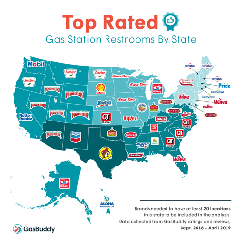 GasBuddy Reveals Top-Rated Gas Station Restrooms in Every State ...