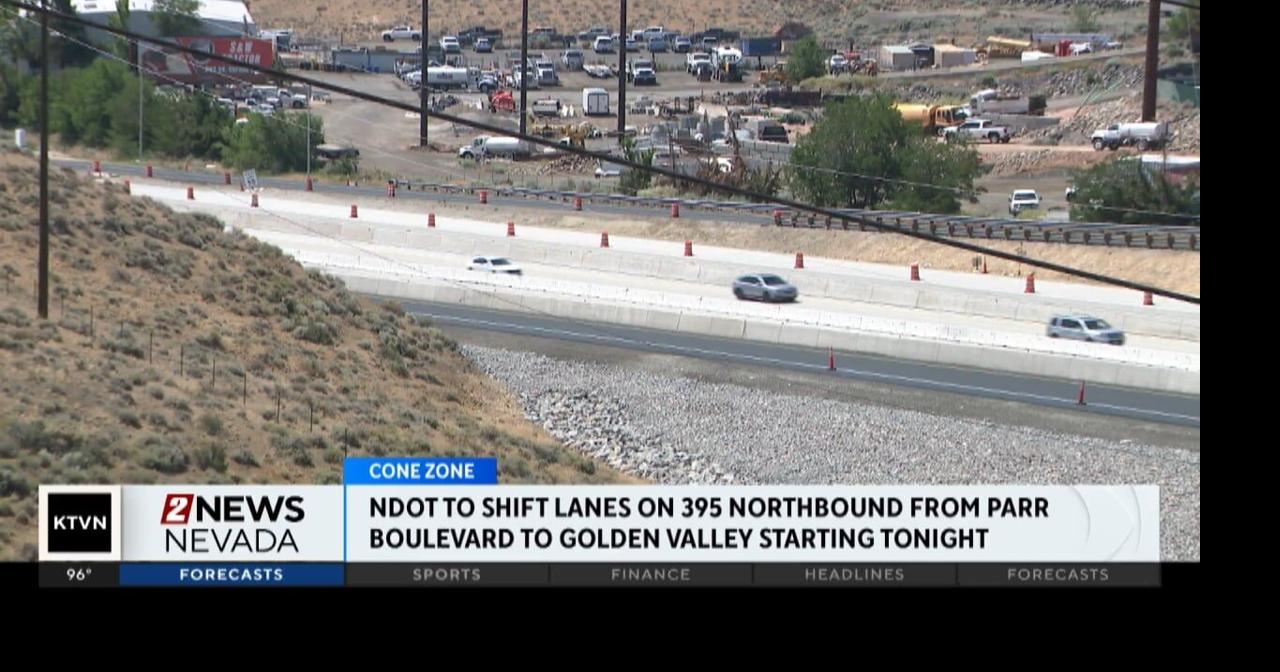 Lane shifts begin on 395 northbound between Parr Boulevard and Golden ...