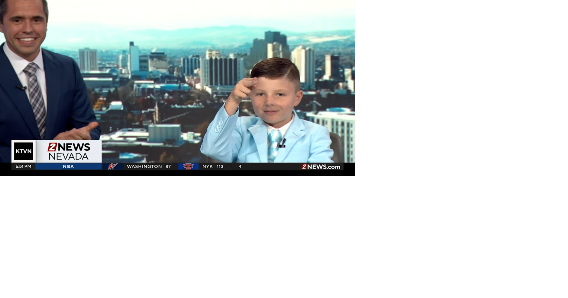 This week's Weather Kid and Chief Meteorologist Chris Larson exchanged ...