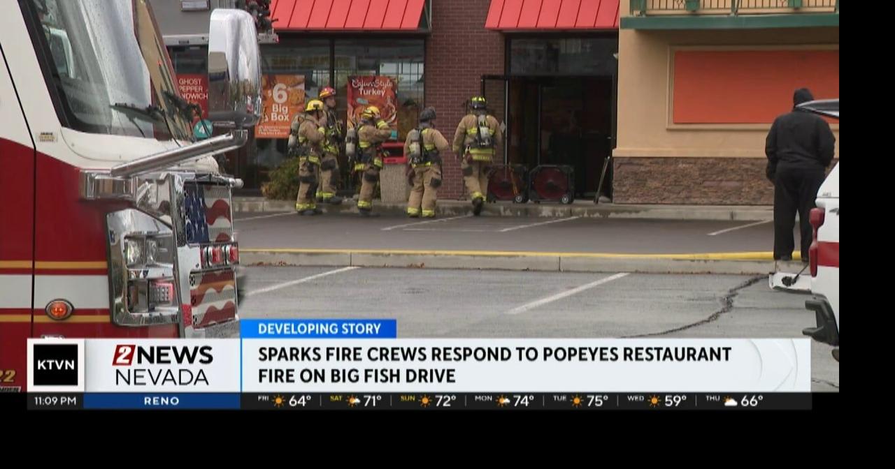Sparks Fire crews respond to Popeyes restaurant fire on Big Fish Drive ...