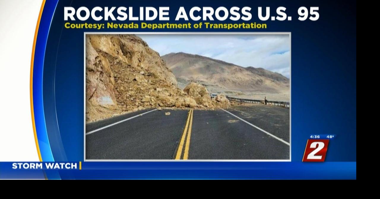 Rockslide Across U.S. 95 Near Walker Lake | Nevada News | 2news.com