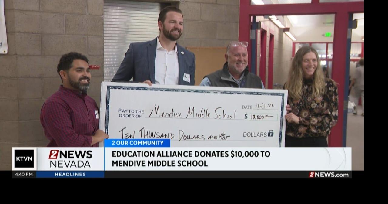 Education Alliance donates $10,000 to Mendive Middle School | Local ...