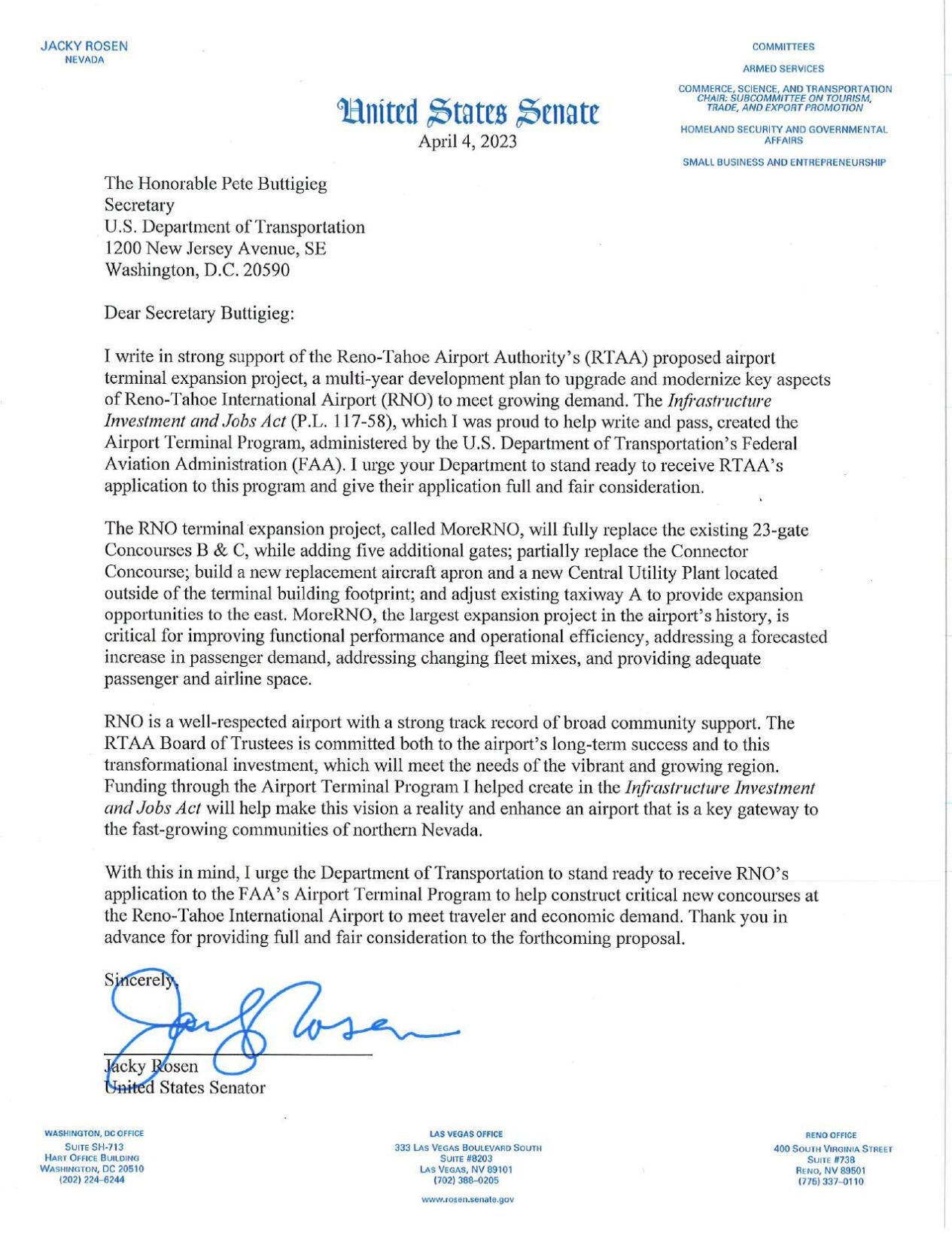 Rosen urges Department of Transportation to expect expansion project ...