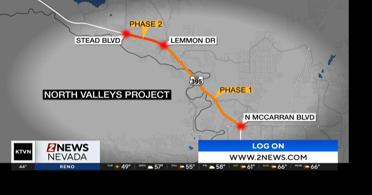 Southbound U.S. 395 lanes to be shifted In North Valleys work zone ...