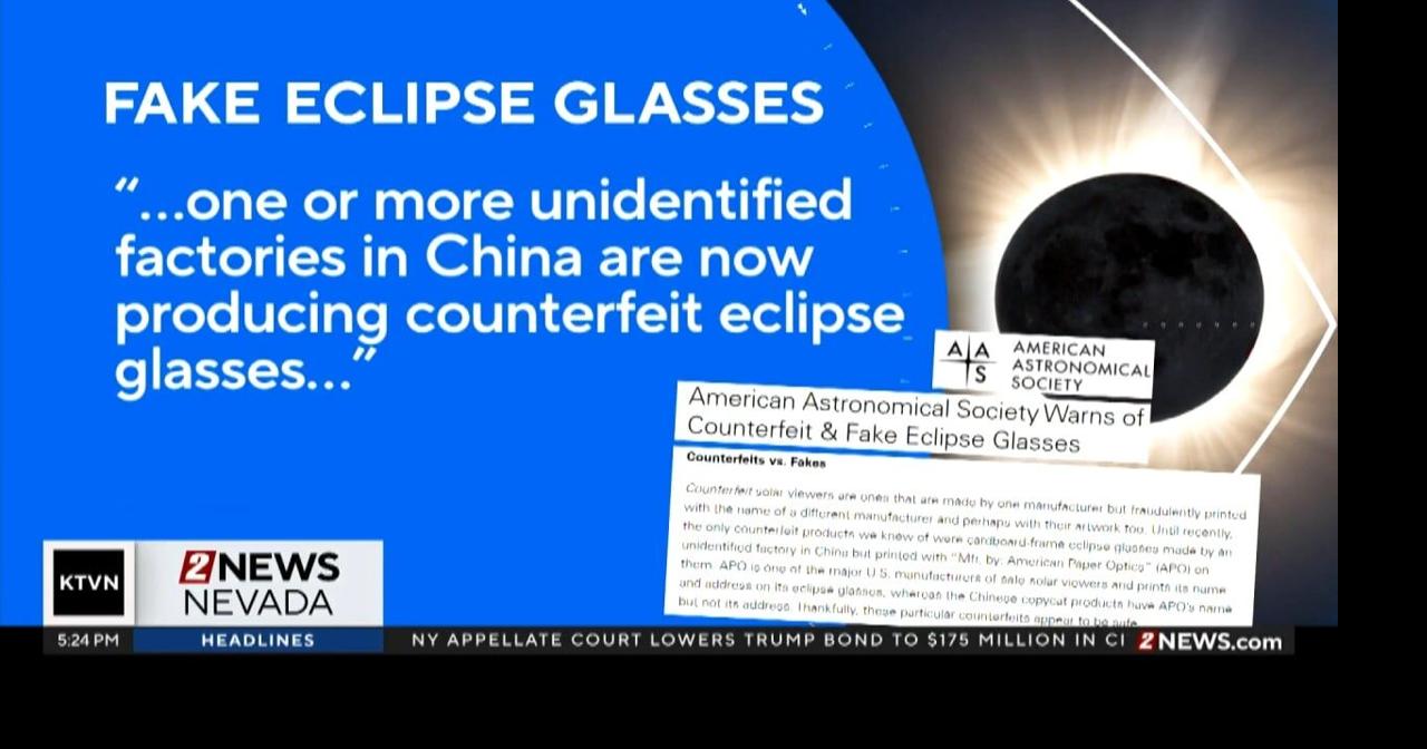 Fake Eclipse Glasses | News | 2news.com