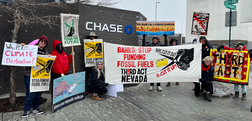 Activists rally outside Reno banks on National Day of Action | News ...