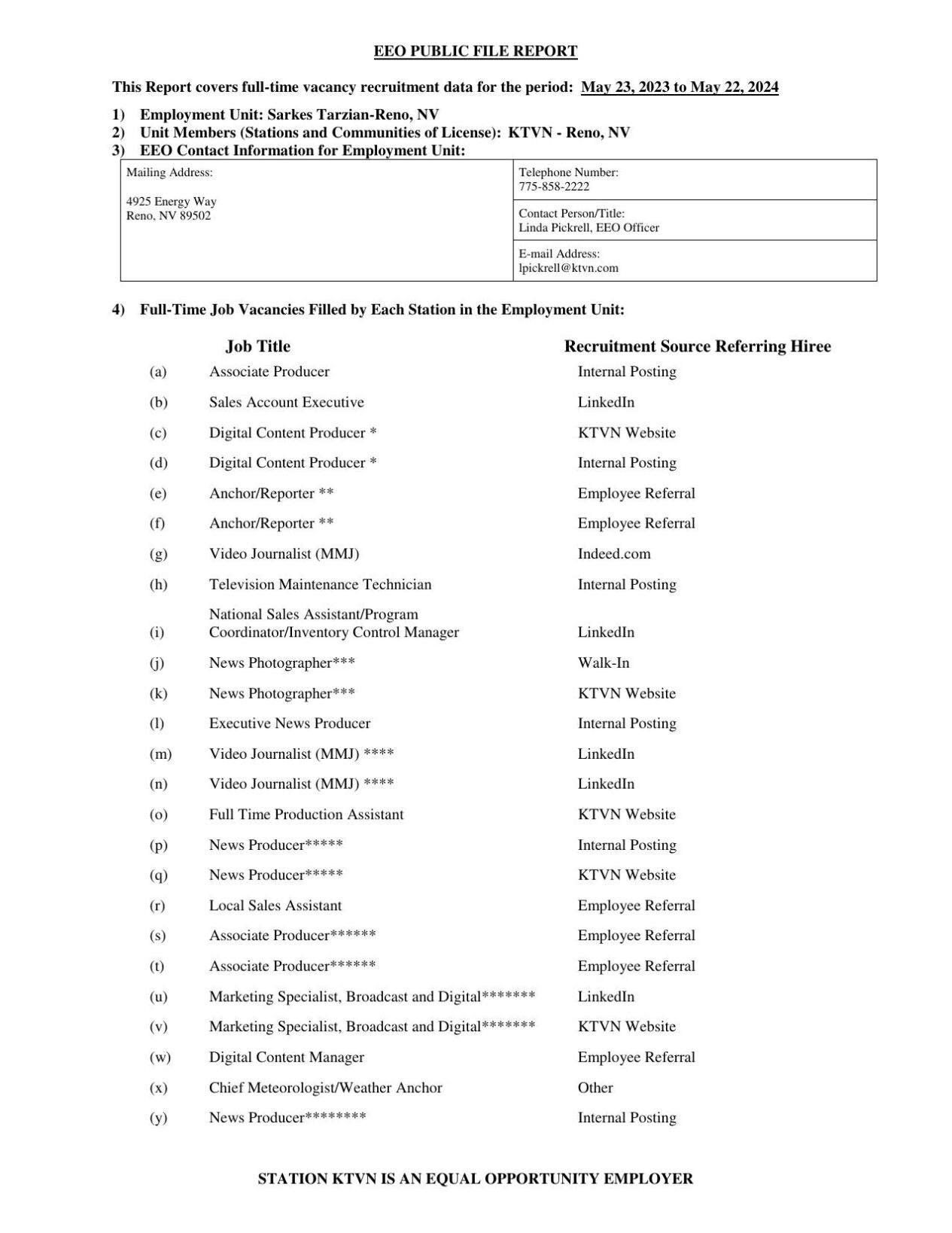 EEO Report 2023-2024 | | 2news.com