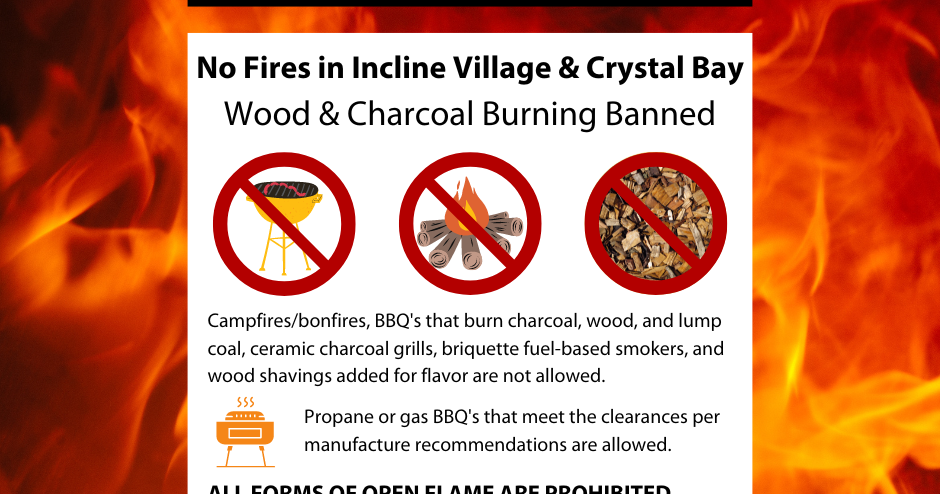 Summer Fire Restrictions Start for Areas of North Lake Tahoe Monday ... Summer Fire Restrictions Start for Areas of North Lake Tahoe Monday ...