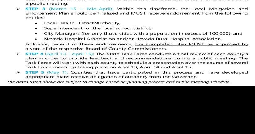 Nevada Prepares Timeline for Turnover of COVID-19 Authority to Local ...