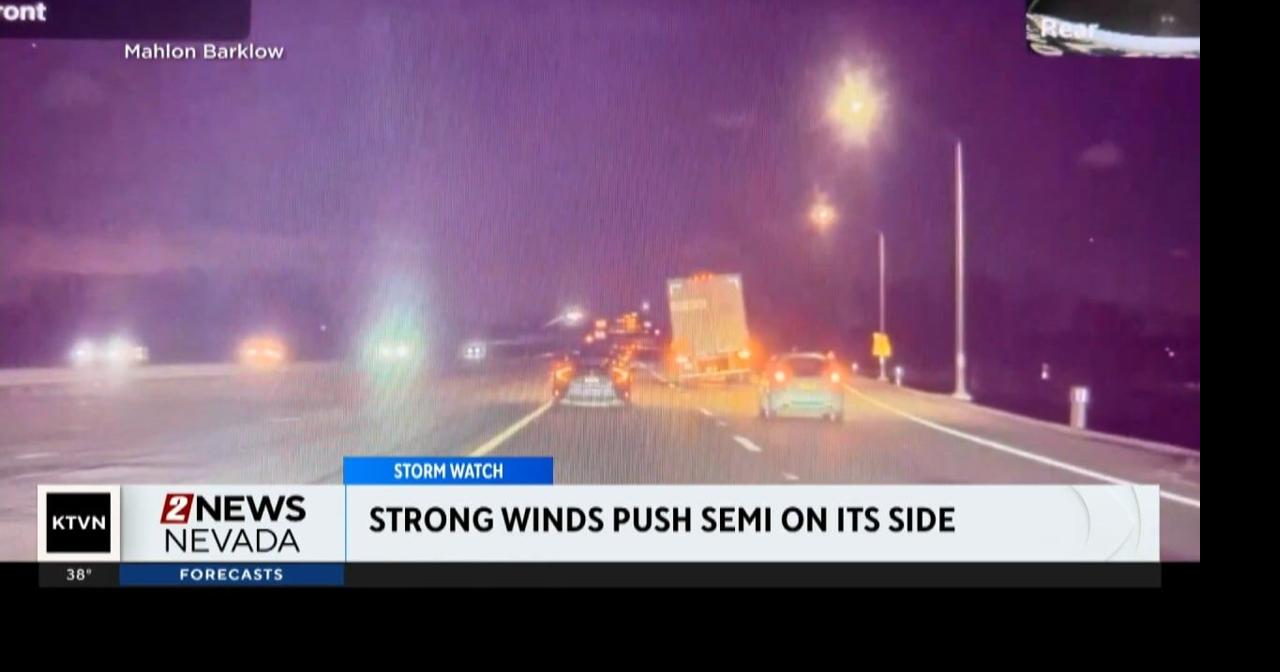 Heavy Winds Tip Semi Truck | News | 2news.com
