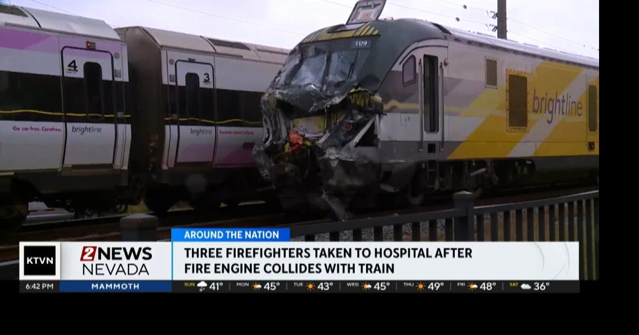 15 hurt in Florida when train hits fire truck that drove onto tracks ...