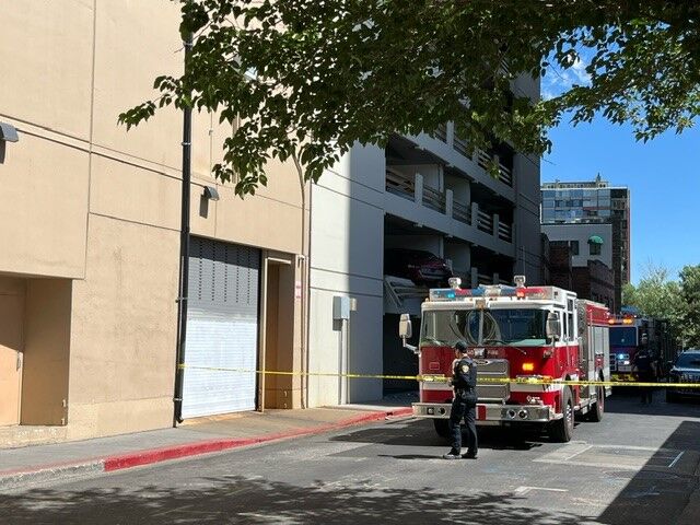 Driver Hospitalized After Hitting Parked Car in Parking Garage, Sending ...
