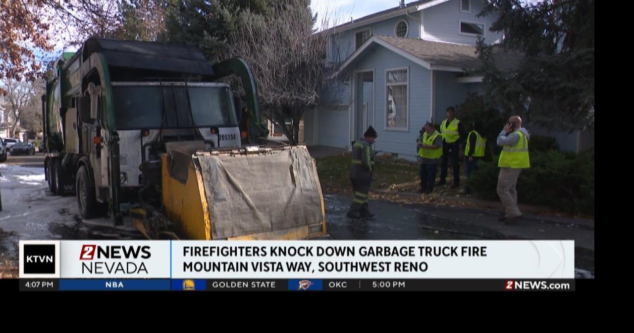 Investigation underway after garbage truck catches fire in Reno | Local ...